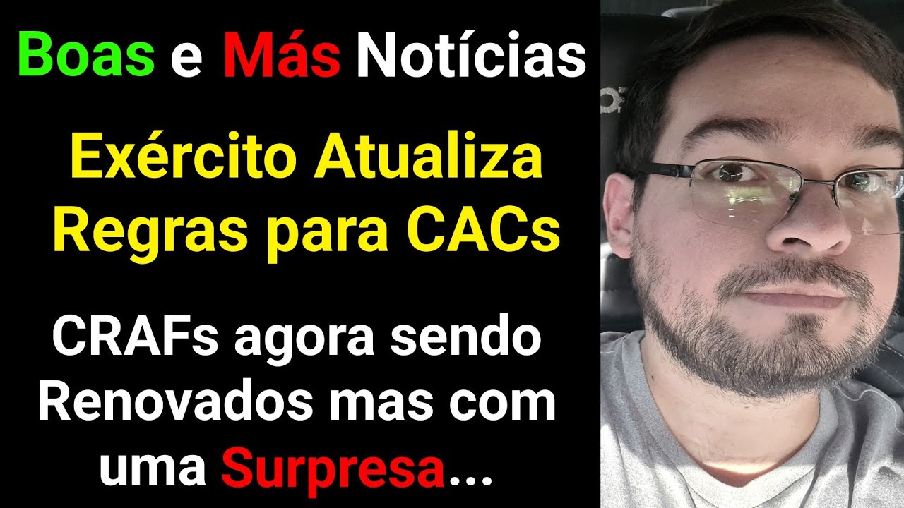 Boas e Más Notícias - Exército Aplica Novas Regras de CRAF e Renovação ...