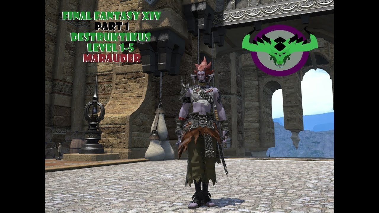 FInal Fantasy XIV: Part 1 Destruktikus Oronir level 1-5 Marauder - YouTube