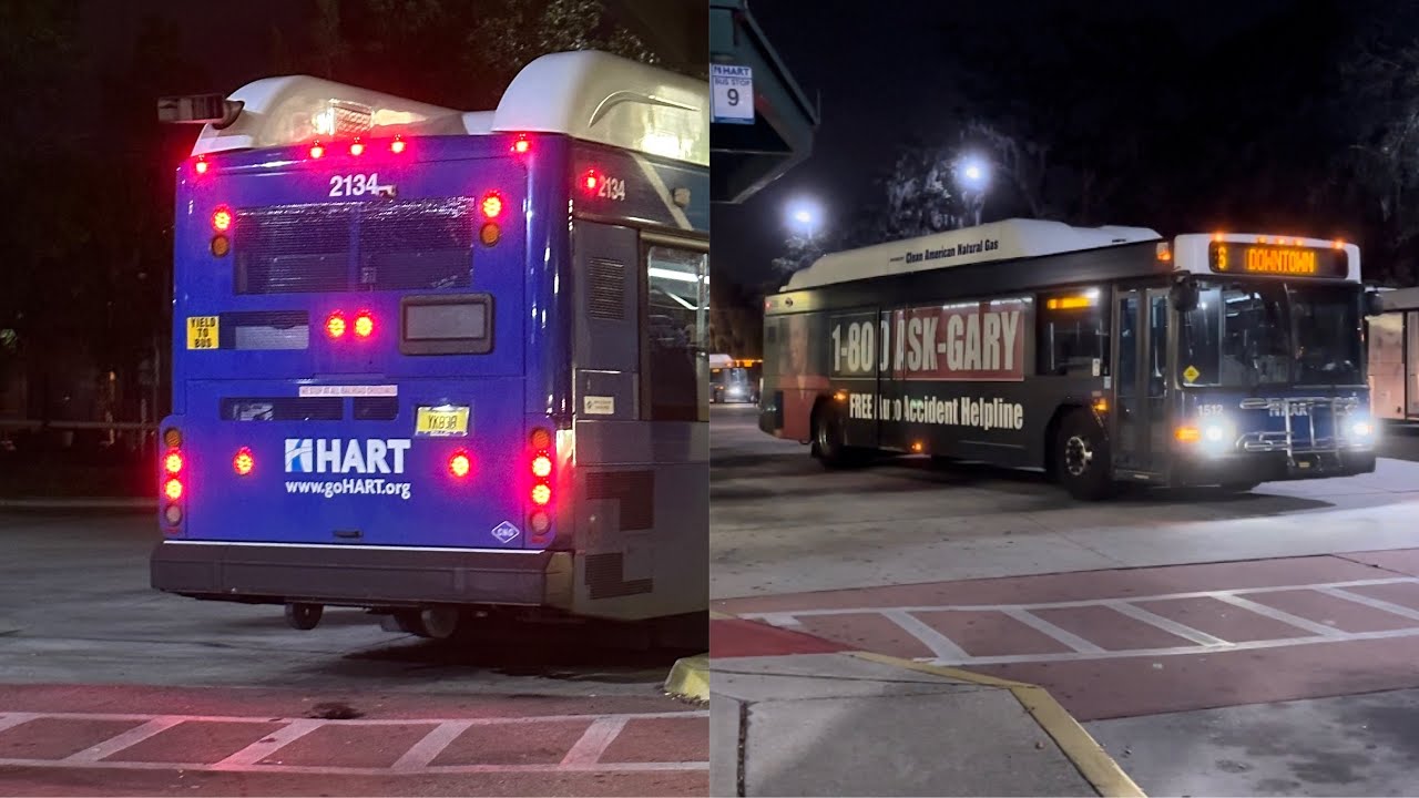 Hart buses #1512 on Route 6 and #2134 on Route 1 at University Area ...