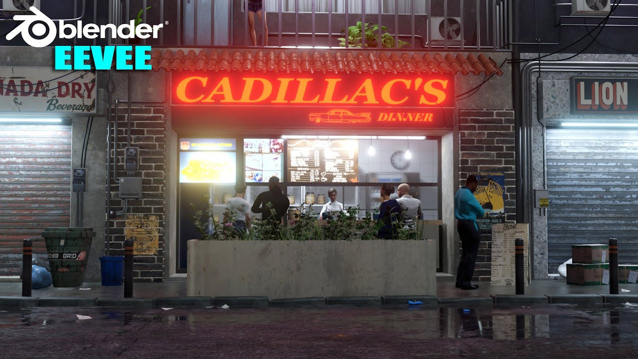EASY Night Lighting For Street Scenes in Blender + Free Scene - YouTube