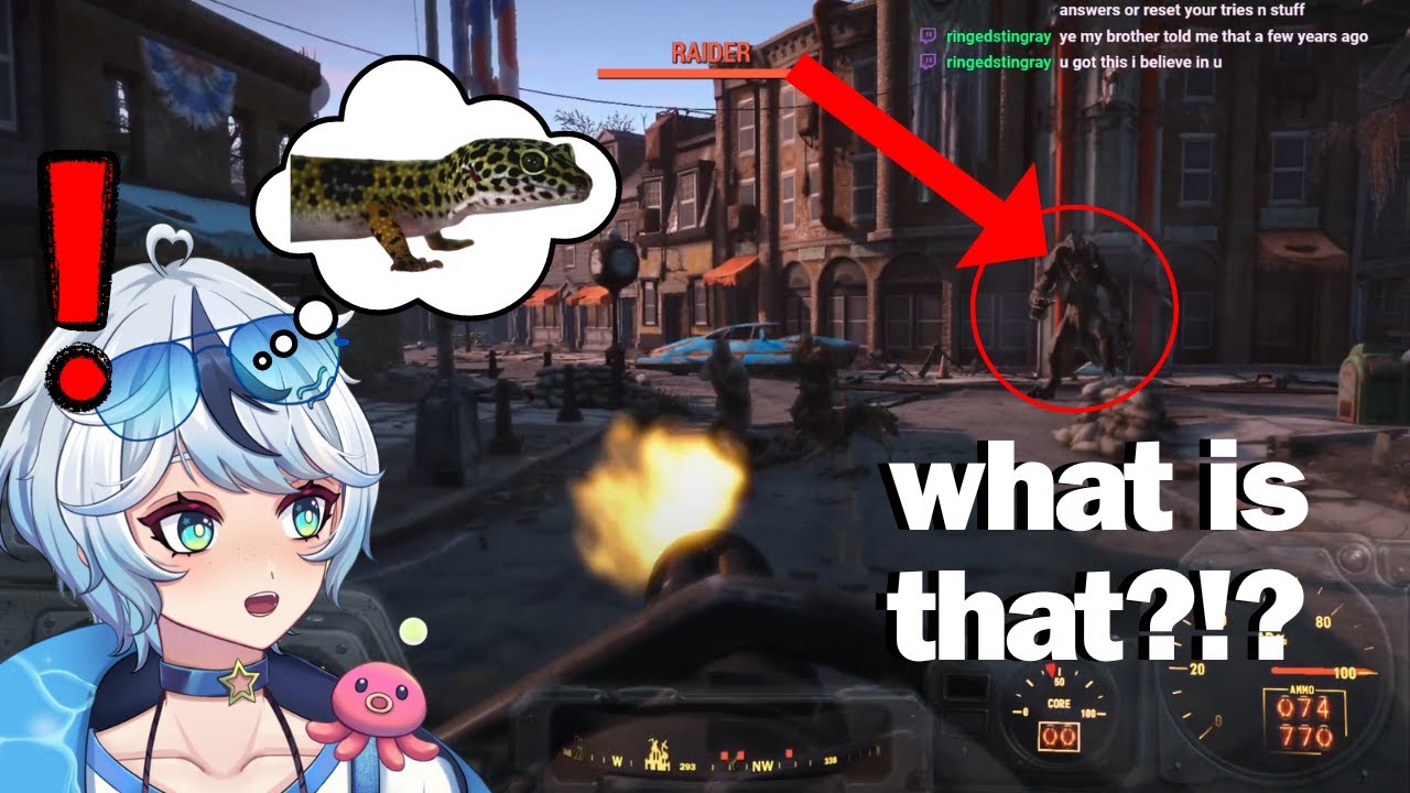Fighting a giant lizard in fallout 4! (femboy edition) - YouTube