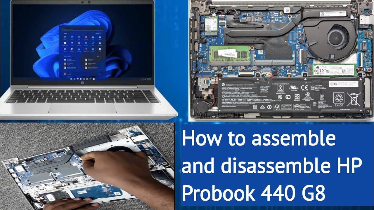 how to assemble And disassemble HP ProBook 440 G8 | i5 11gen 512gb nvme ...
