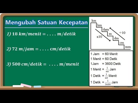 Cara Mudah Mengubah Satuan Kecepatan - YouTube