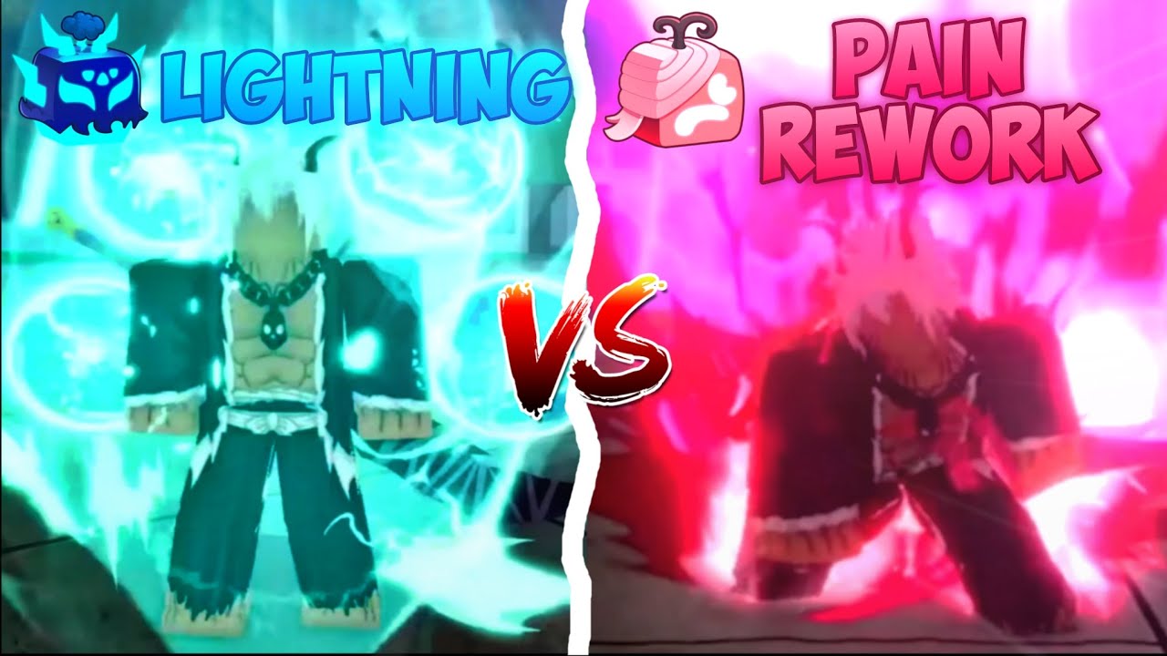 BATTLE OF GODS! Pain Rework vs Lightning in Blox Fruits - YouTube
