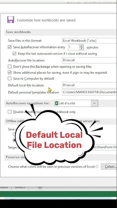 How to Set Default File Save Location in Excel (Quick Tutorial) - YouTube