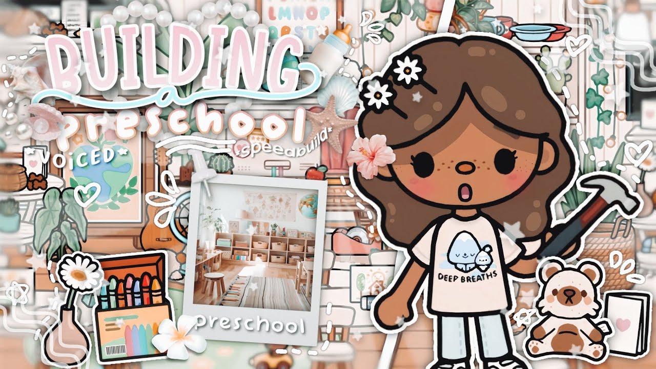 SPEEDBUILD* building a preschool! 🍼🌷 || *voiced* 🎙|| toca boca life ...