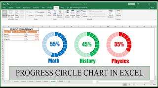 Infographics Progress Circle Chart In Microsoft Excel Infographics ...