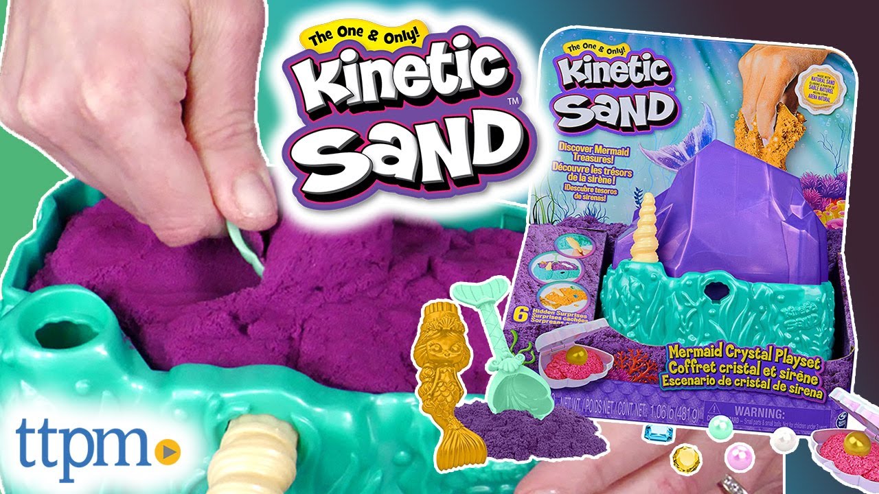 Kinetic Sand Mermaid Crystal Playset - YouTube