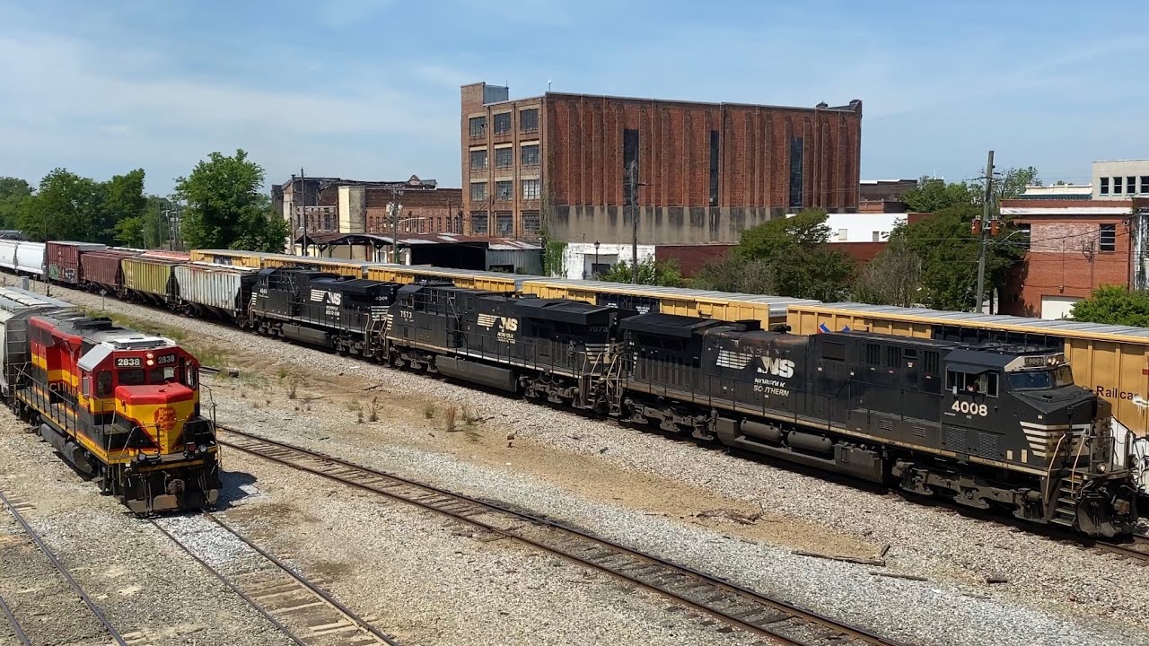 NS AC44C6M 4008 Leading NS 314 through Meridian, MS with David Light as ...