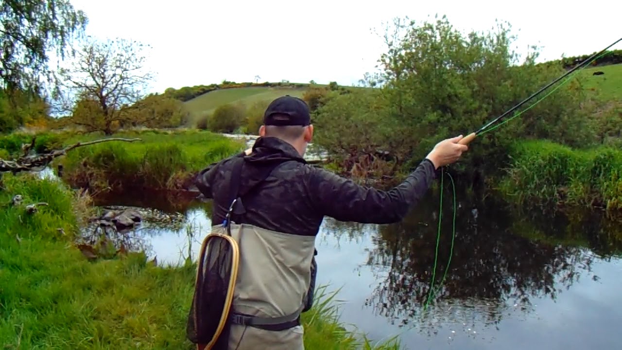 Dry fly fishing on the river fane - YouTube