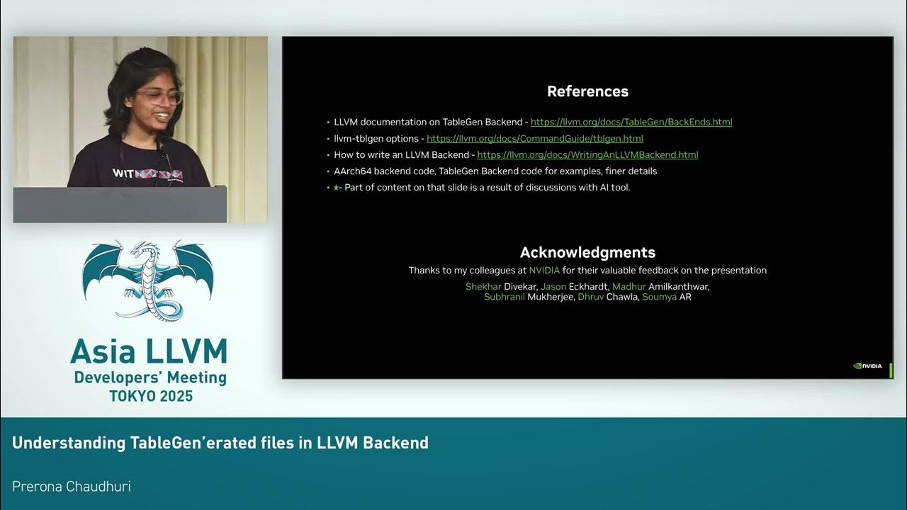 2025 AsiaLLVM - Understanding Tablegen generated files in LLVM Backend - YouTube