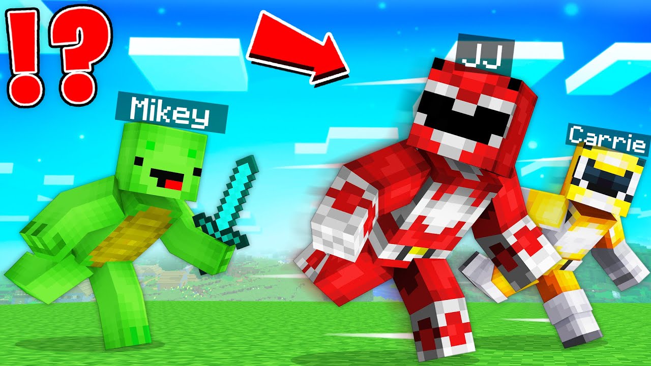POWER RANGERS Speedrunners vs Hunter in Minecraft - Maizen JJ and Mikey ...