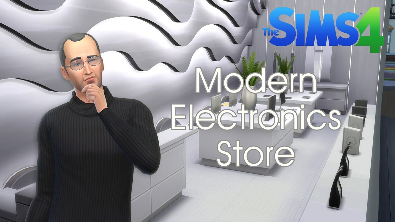 Sims 4 Modern Electronics Store Build - YouTube