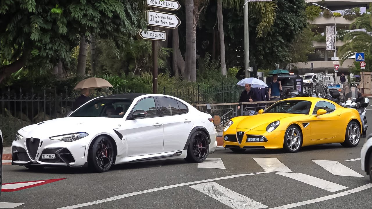 SUPERCARS in MONACO 2023 -139- ( Alfa Romeo Giulia GTAm, 8C ...