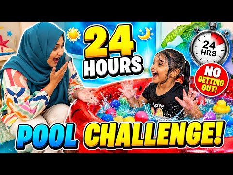 I Let My 6 Year Old Stay in the Pool for 24 Hours! 😱🏊‍♀️
