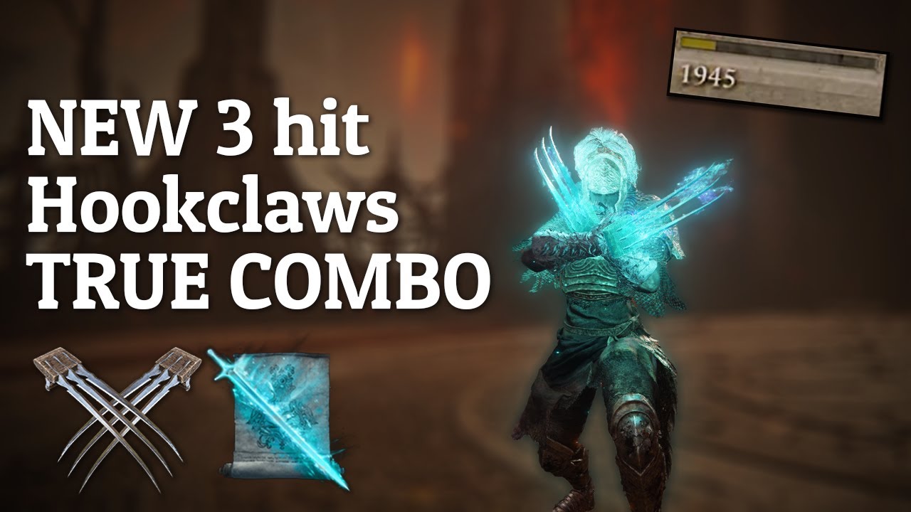 NEW 3 hit Hookclaws TRUE COMBO (with 413 INT scaling scholar buff) - YouTube