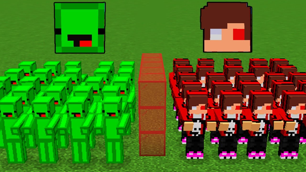 1000 Evil JJ vs 1000 Robot Mikey Maizen ! Who Will Win ???😱 (Maizen ...