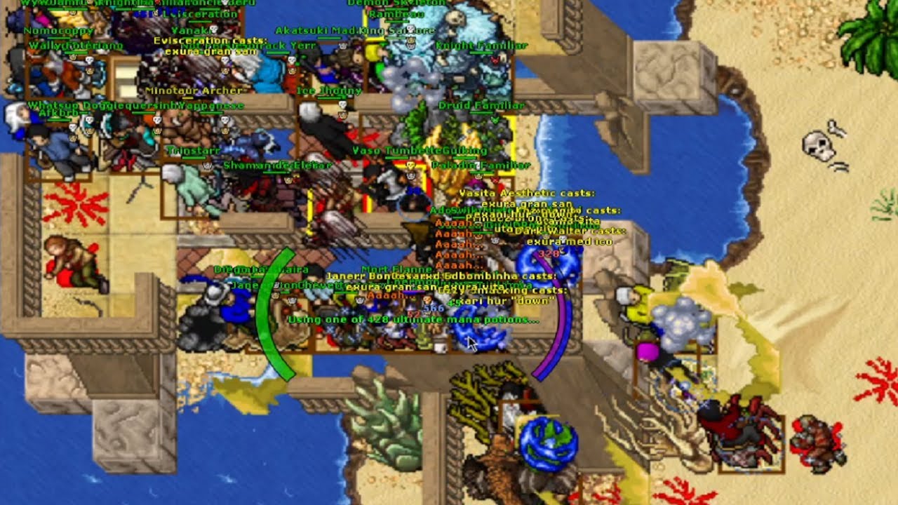 Tibia War Lobera Army Airdrop vs Godslayer Darashia Open Battle 2024-06 ...