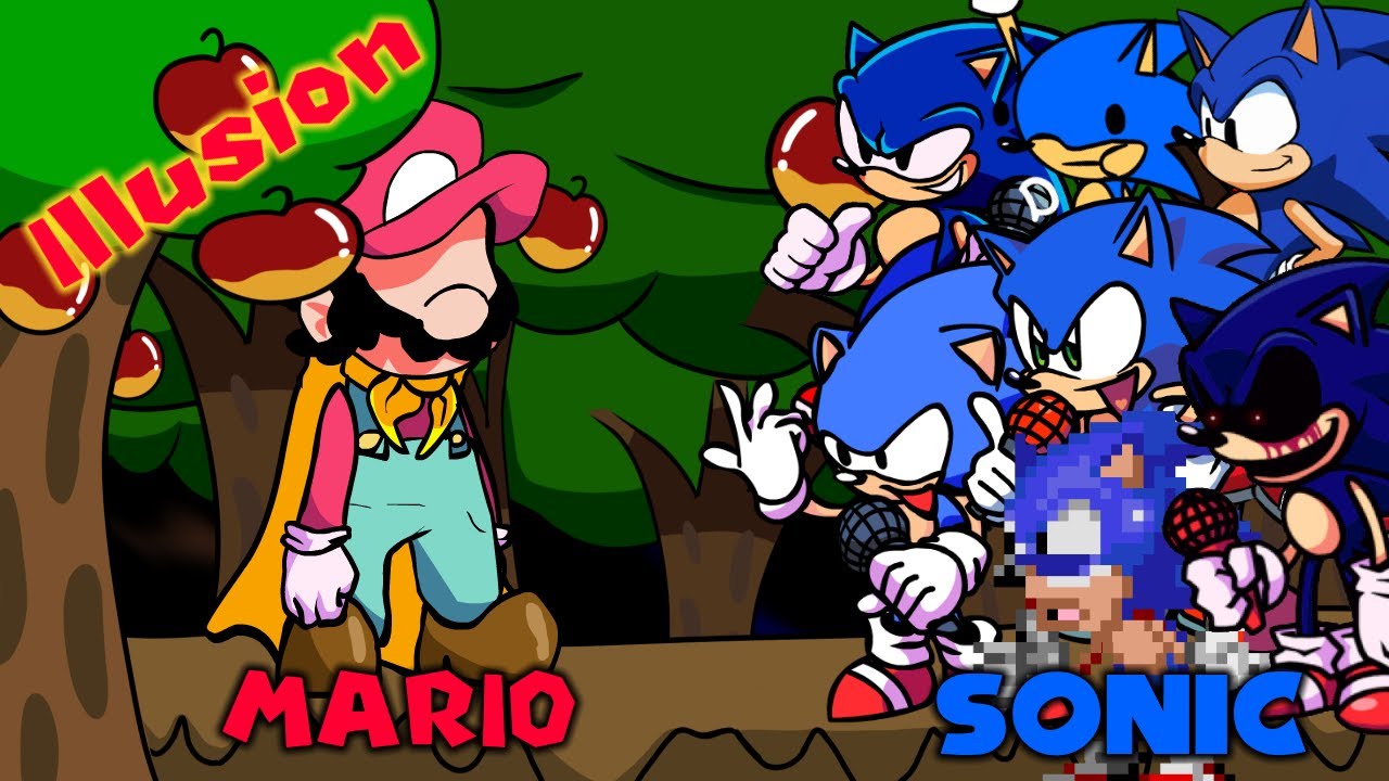 Friday Night Funkin - Illusion / 7 Sonic's (VS PS135) - YouTube