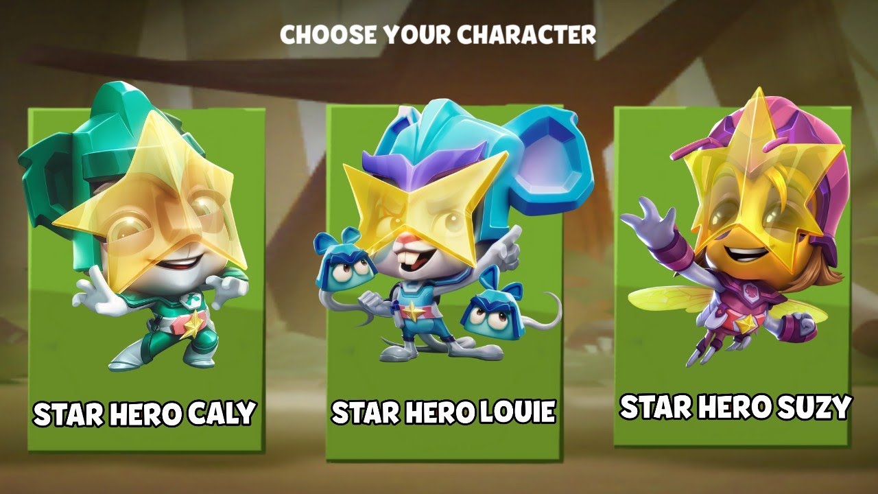 Star Hero | Louie vs Suzy vs Caly | Which Star Hero Skin Is Better ...