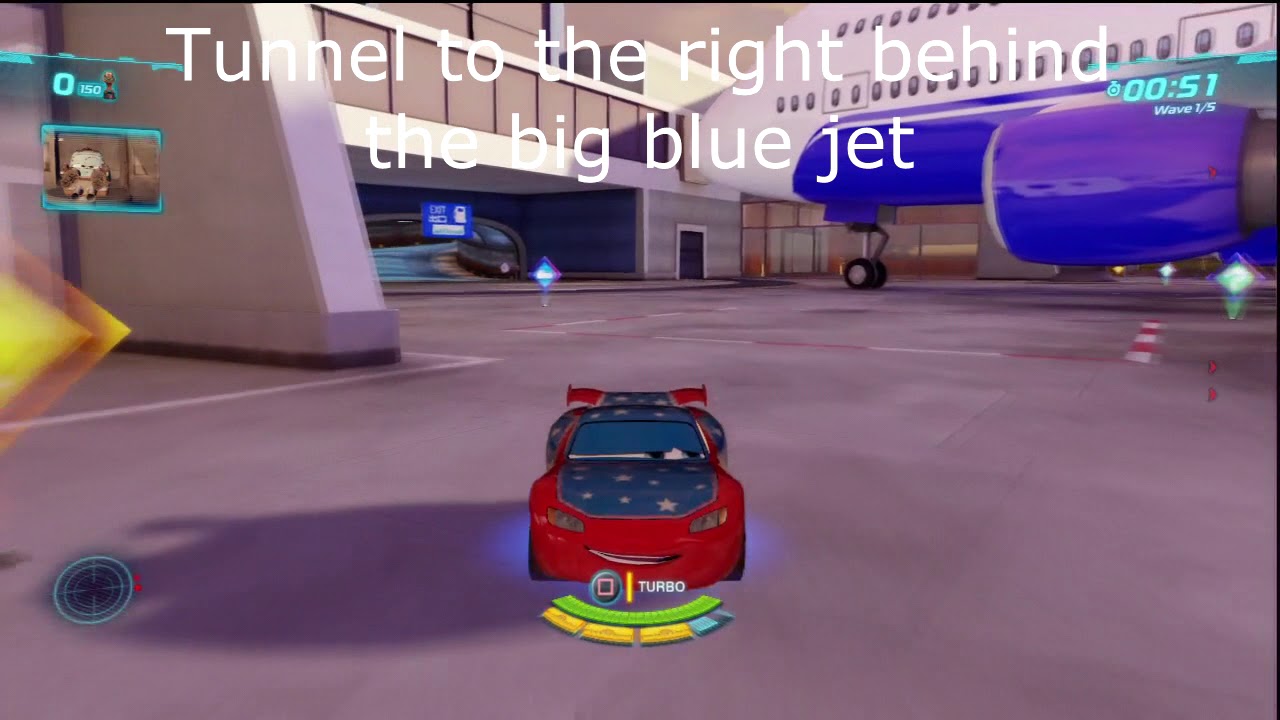 Cars 2 The Game Secret Briefcase Location # 18 Airport Arena Master ...