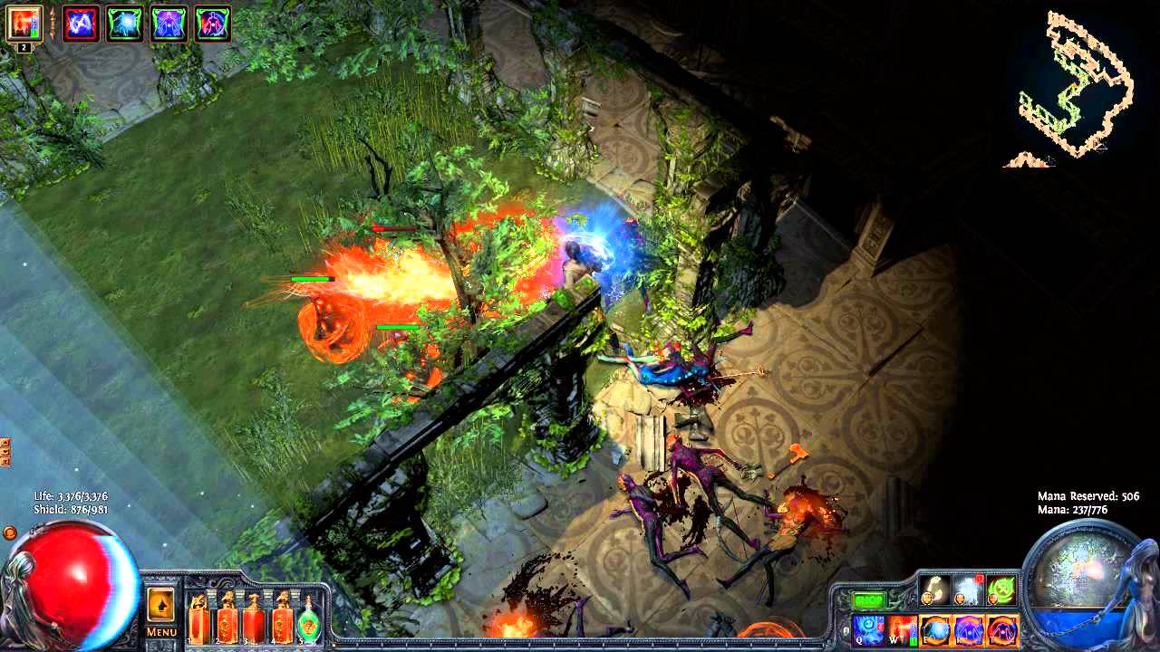 Path of exile - Villa 70 Map Boss Only - Dual Flame Totem - YouTube