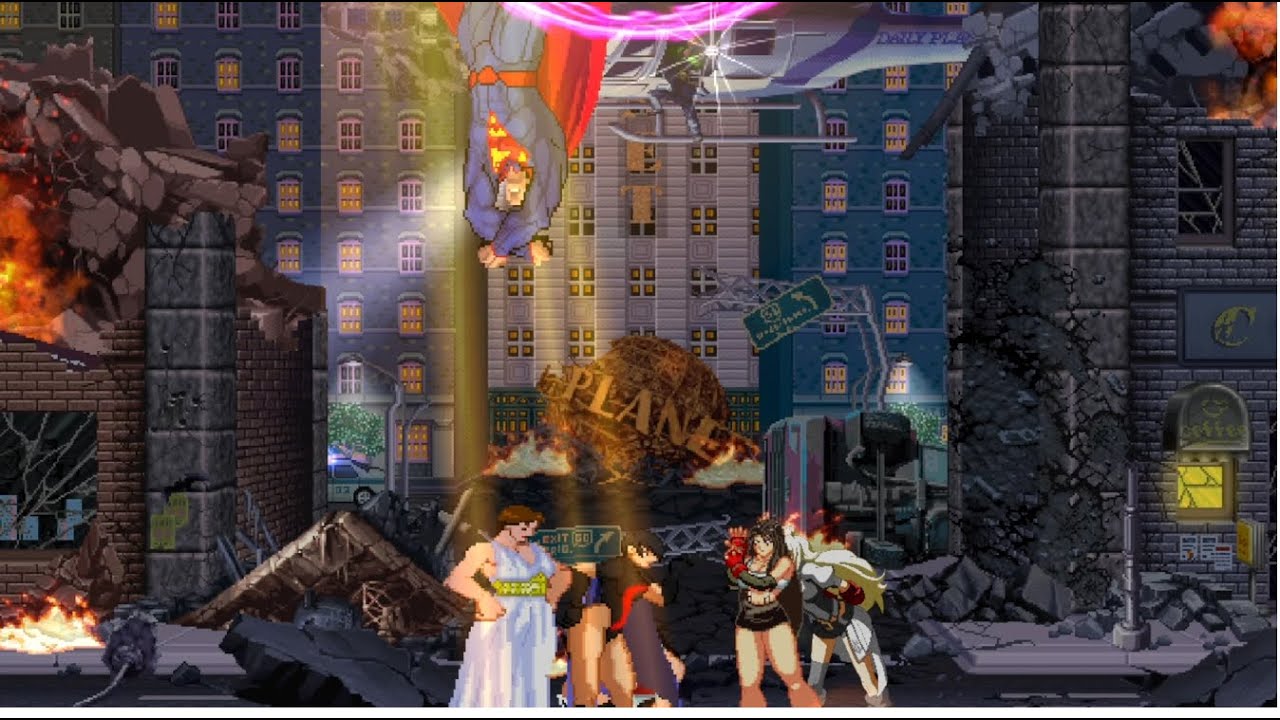 Superman Canon, Batman, Cir El, and WW N52 Vs Super Tifa Couer, Yang ...