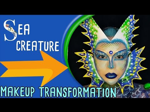 Sea Creature make up transformation - YouTube
