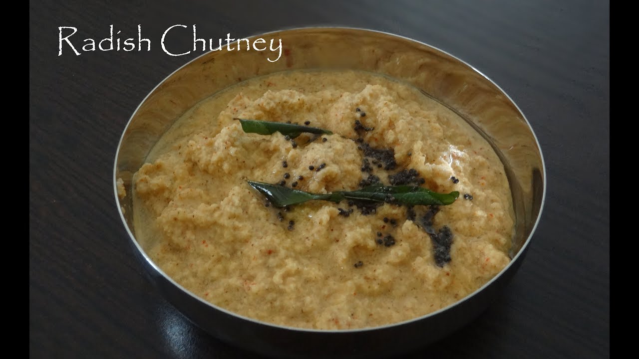 Radish chutney recipe | How to make moolangi chutney | Mullangi chutney ...