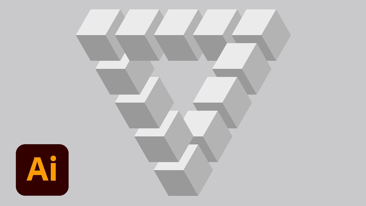 ️ HACKS: How to Create Impossible Penrose Triangle in Adobe Illustrator ...