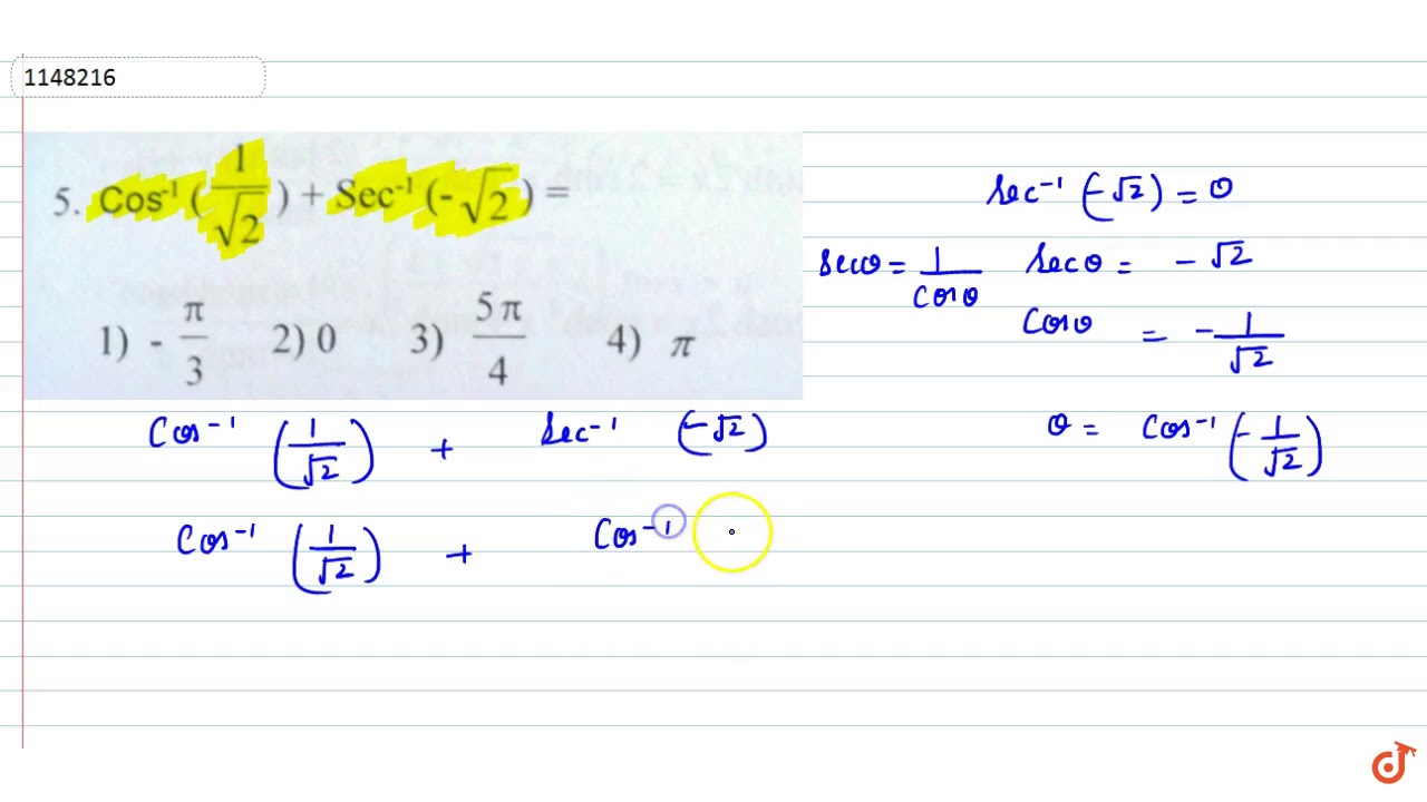 Cos 1 1 sqrt2 Sec 1 sqrt2 YouTube cos-1-1-sqrt2-sec-1-sqrt2-youtube
