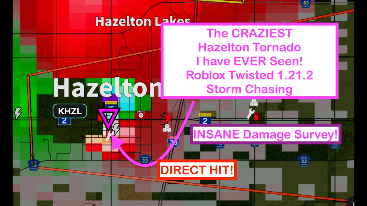 The STRONGEST Hazelton Tornado I have seen in 1.21.2! Roblox Twisted ...