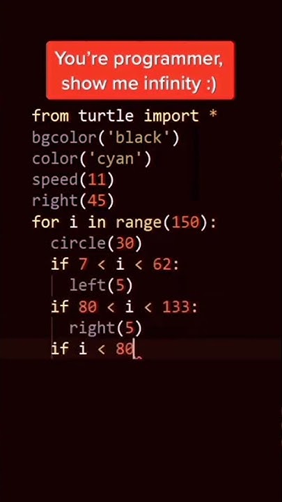 draw infinity using python turtle - YouTube