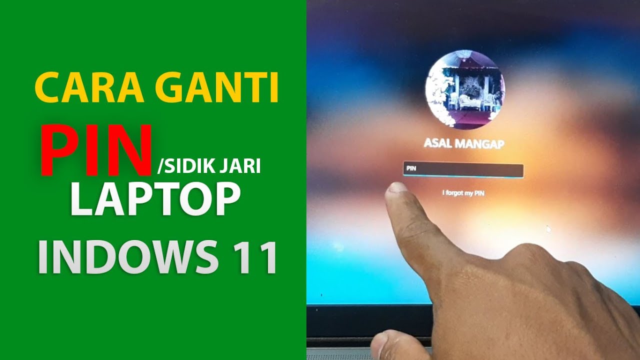 Cara ganti pin laptop windows 11 - YouTube