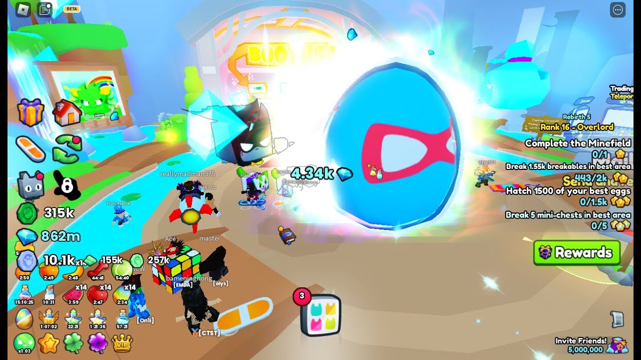 PS99 Epic Moment Hatching TITANIC BAT CAT from 53 eggs while diamond ...