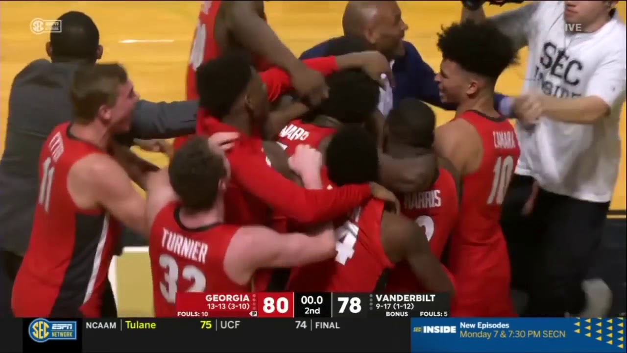 Tyree Crump Buzzer Beater Georgia vs Vanderbilt 2020. (Scott Howard ...