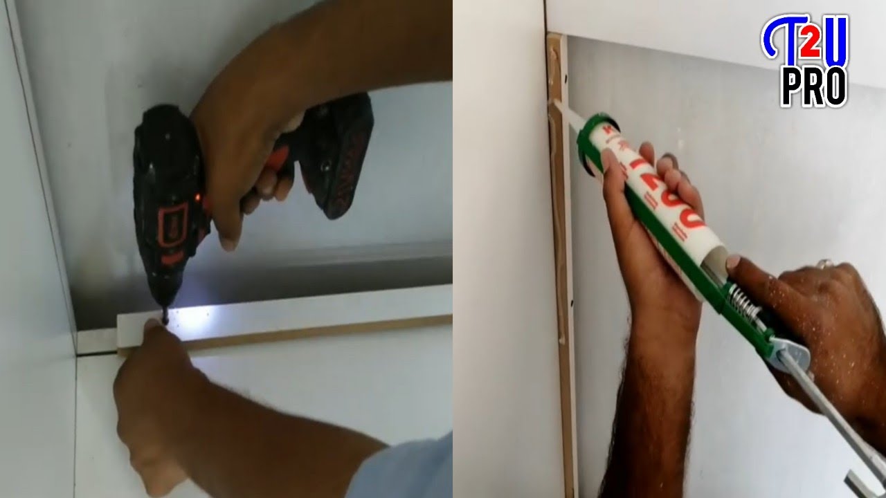 Dressing wardrobe cupboard repairing and installation of new plywood ...