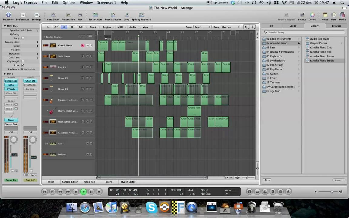 Logic Pro 9 - "The New World" - YouTube