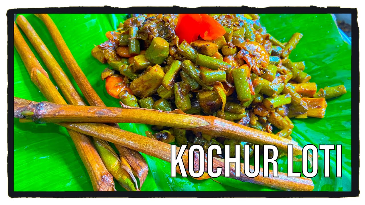 Kochur Loti Recipe - কচুর লতি | Taro Stolon | Vegetable Full of ...