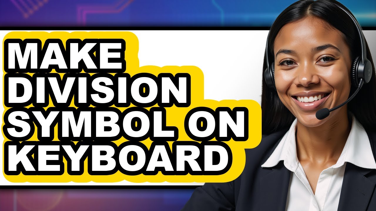 How to Make Division Symbol on Keyboard (Only Way) 2025 - YouTube