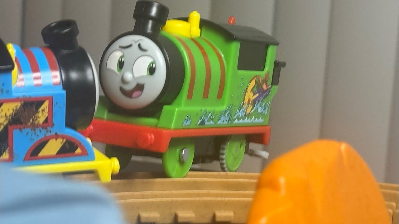 Thomas and Percy falling off the track - YouTube