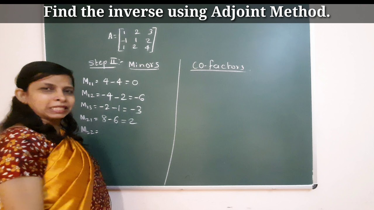 STD 12|MATRICES|INVERSE BY ADJOINT METHOD(3x3 Matrix) - YouTube