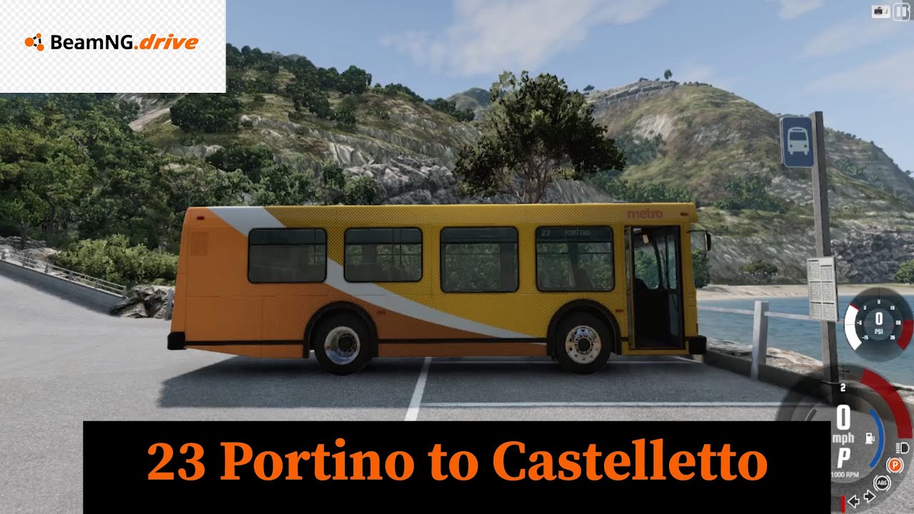 Route 23: Portino to Castelletto - BeamNG.drive (Edited) - YouTube