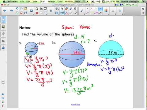 Volume of Spheres Conclusion Broadband - YouTube