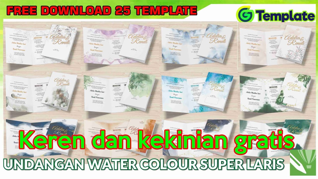 25+ template undangan nikah tema water colour desain premium part 1 ...