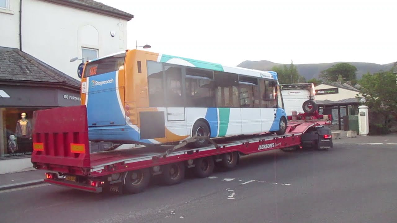 PX10 CKU, 47721. Broken Down Stagecoach Cumbria Optare Solo on the back ...