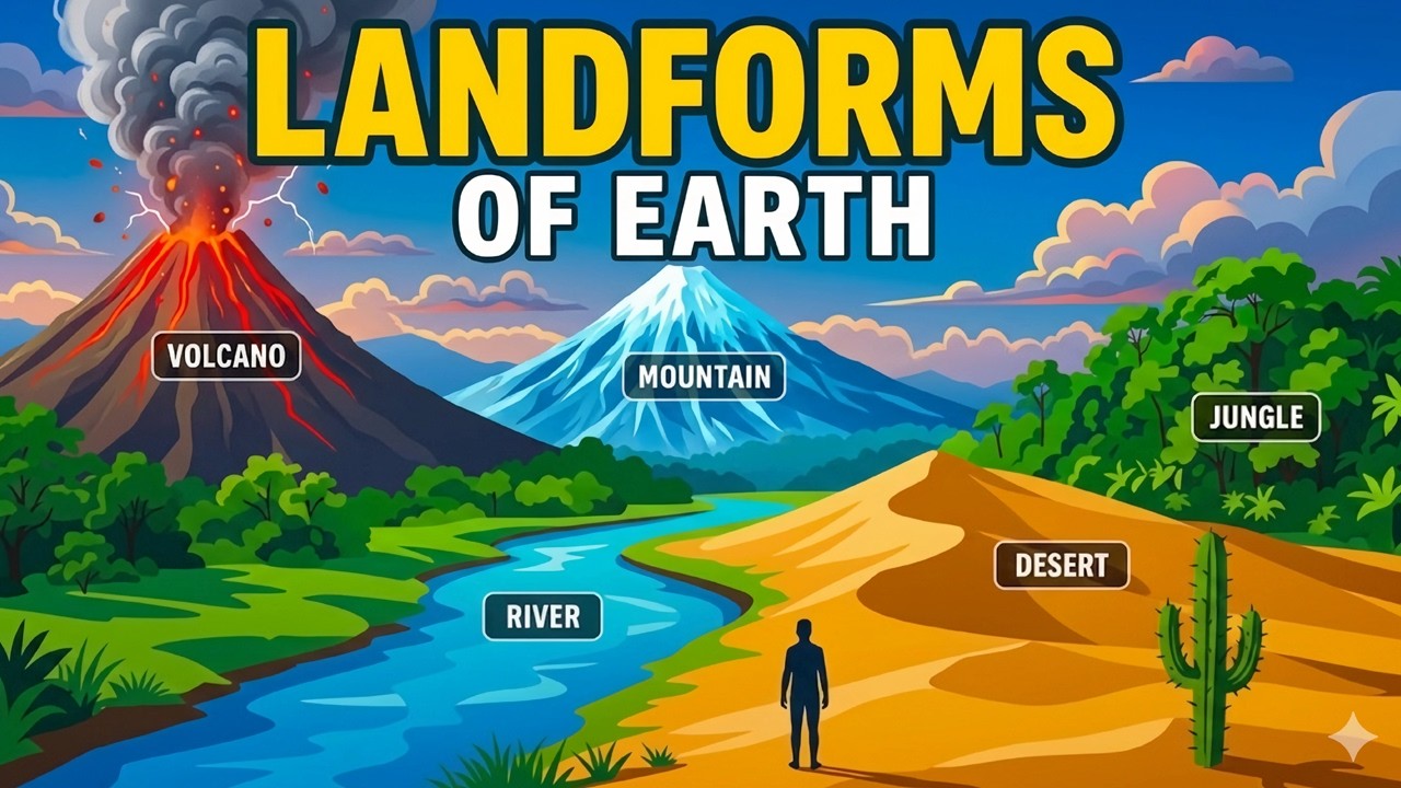 Landforms of Earth 🌍 | How Nature Shapes Our Planet | Animated ...