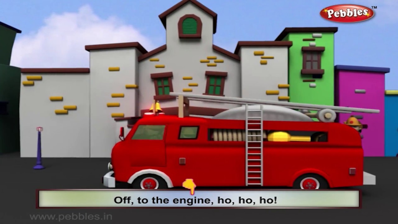 Ten Little Firemen | Nursery Rhymes With Lyrics | Nursery Poems | 3D ...