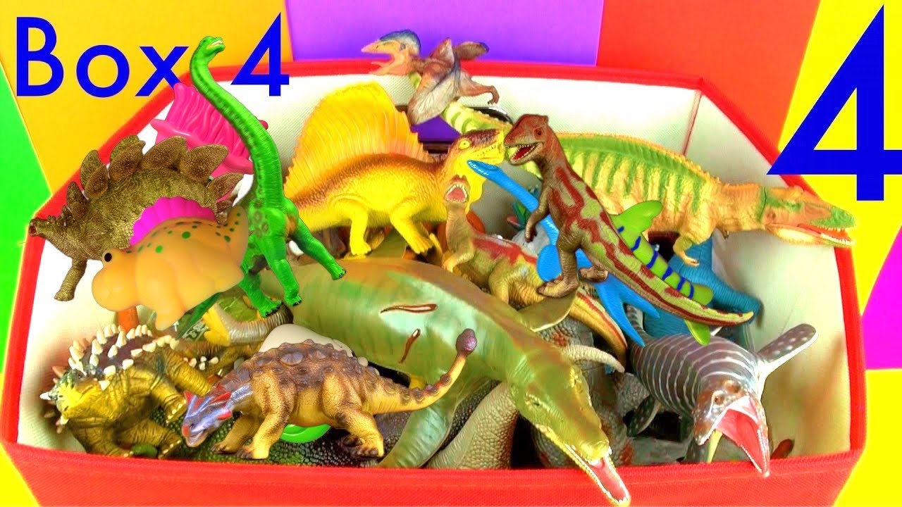 Dinosaur Toy Box 4 Jurassic Toy Collection - Dinosaurs and Marine ...