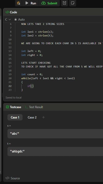 Is Subsequence #solution #code #leetcode - YouTube